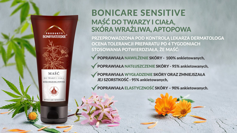 Bonicare Sensitive maść do twarzy i ciała - skóra wrażliwa, atopowa ...