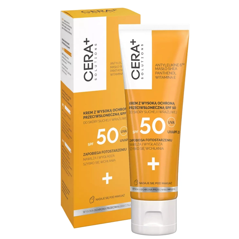 CERA PLUS Solutions, krem z wysoką ochroną przeciwsłoneczną SPF 50 do ...